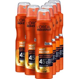 L'Or&eacute;al Damen Deo-Spray "Deo Spray Heat Protect 45C", 900ml, transparent, L'OR&Eacute;AL PARIS MEN EXPERT, Deodorante, mit hoher Zuverl&auml;ssigkeit
