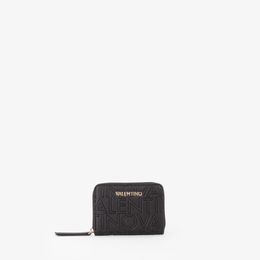 Valentino Handbags VALENTINO BAGS Damen Geldb&ouml;rse "PANSY"schwarz, Lederimitat, Basic, Kleinlederwaren, Damen Geldbeutel, Portemonnaie mit Allover-Logoverzierung