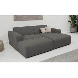 Ecksofa Inosign, B:228cm H:88cm T:159cm, grau, 100% Polyester, Wohnzimmer, Sofas, "Koa,228cm, L-Form, Modulsofa, Webstoff, Cord, Struktur, Chenille",