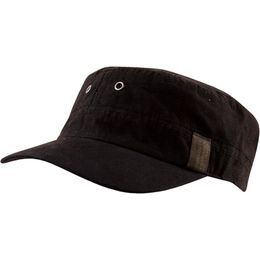 Chillouts Herren Army Cap "Dublin Hat", schwarz, unifarben, Canvas, Baumwolle, Caps, Gr&ouml;&szlig;enverstellbar, temperatur- und feuchtigkeitsregulierend
