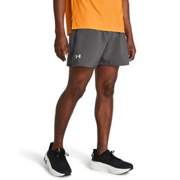 Under Armour Herren Shorts "UA LAUNCH 5'' SHORTS"castlerock, castlerock, reflective, Gr. XS, Obermaterial: 100% Polyester, Hosen, sportlicher Stil,