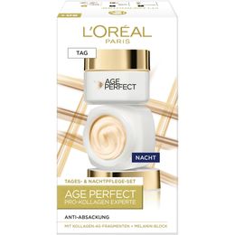 L'Or&eacute;al L'OR&Eacute;AL PARIS Damen Gesichtspflege-Set "Age Perfect Pro-Kollagen Tag & Nacht", 100ml, gold, Hautpflegemittel, st&auml;rkt die Haut, wirkt Hautabsackung