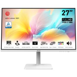 MSI LED-Monitor "Modern MD2712PW", B:61,35cm H:36,25cm T:5,75cm, wei&szlig;, Monitore, h&ouml;henverstellbar, 3 Jahre Herstellergarantie, USB-C