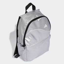 Rucksack "ADIDAS GL BP"silber metallic, wei&szlig;, adidas Performance, Rucks&auml;cke, f&uuml;r Fitness und sportlichen Stil, mit Rei&szlig;verschluss
