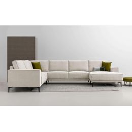 Wohnlandschaft OTTO HOME, B:342cm H:85cm T:260cm, braun, 100% Polyester, Sofas, "OLAND U-Form, XXL, B: 342 cm, Skandi-Design", Skandi-Design in