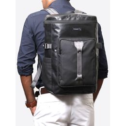 7CLOUDS Damen Laptoprucksack "Heloy 7.1", schwarz, Polyethylen, Tarpaulin, Rucks&auml;cke, mit recyceltem PET