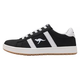 Kangaroos Damen Sneaker "K-CA Miles OS", Gr. 28, schwarz-wei&szlig;, Synthetik, Schuhe, ohne Schn&uuml;rung, bequwm reinschl&uuml;pfen