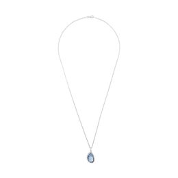 Amor Damen Kette mit Anh&auml;nger "Tropfen", Silber 925 (Sterlingsilber), L: 60 B: 1mmsilberfarben, wei&szlig;, blau, Silber 925 (Sterlingsilber), B:1mm,