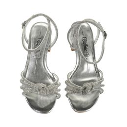 Buffalo Damen High-Heel-Pumps "Buffalo Buffalo Lilly Bow - Vegan Nappa", Gr. 37silber, Kunstfaser, unifarben, Schuhe