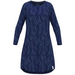 Tom Tailor Damen Nachthemd "Sitia", Gr. 36, blau, Single Jersey, Obermaterial: 95% Viskose, 5% Elasthan, Kleider, knielang, Langarm,