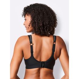 Damen Sport-BH, Swegmark of Sweden, Gr. 85, schwarz, 55% Polyamid, 35% Polyester, 10% Elasthan, BHs