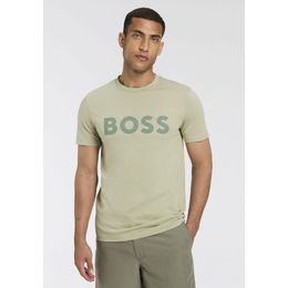 BOSS Orange Jungen T-Shirt "Thinking", gr&uuml;n, Gr. XXL, Jersey, Obermaterial: 100% Baumwolle, Shirts, Rundhalsausschnitt, Regular Fit, gro&szlig;er Logodruck