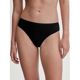 Calida Damen Slip "Sleek Skin", Gr. L, schwarz, Obermaterial: 73% Polyamid, 27% Elasthan, Unterhosen, basic, bequem, eng, weich
