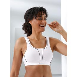 Damen Sport-BH, Swegmark of Sweden, Gr. 80, wei&szlig;, 55% Polyamid, 35% Polyester, 10% Elasthan, BHs