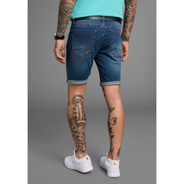 Bruno Banani Herren Jeansshorts "Hutch-Shorts", blau, Gr. 38, unifarben, Denim/Jeans, Obermaterial: 98% Baumwolle, 2% Elasthan, Jeans, gerade