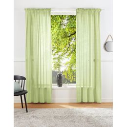 Vorhang, B:135cm H:245cm, gr&uuml;n, LeGer Home by Lena Gercke, Baumwolle, Polyester, Wohnzimmer, Gardinen, "Lanea", Leinenoptik, 1 Schal, verschiedene