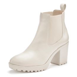 Vivance Damen Chelseaboots, Gr. 39, beige, Obermaterial: 100% Lederimitat. Decksohle: 100% Lederimitat. Futter: 100% Lederimitat. Laufsohle: 100%