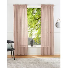 Vorhang, B:135cm H:145cm, rosa, LeGer Home by Lena Gercke, Baumwolle, Polyester, Wohnzimmer, Gardinen, "Lanea", Leinenoptik, 1 Schal, verschiedene