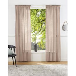 Vorhang, B:135cm H:245cm, rosa, LeGer Home by Lena Gercke, Baumwolle, Polyester, Wohnzimmer, Gardinen, "Lanea", Leinenoptik, 1 Schal, verschiedene