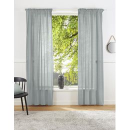 Vorhang, B:135cm H:175cm, gr&uuml;n, LeGer Home by Lena Gercke, Baumwolle, Polyester, Wohnzimmer, Gardinen, "Lanea", Leinenoptik, 1 Schal, verschiedene