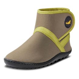 Leguano Jungen Barfu&szlig;schuh "LEGUANITO THERMO", Gr. 30taupe, kiwi, Textil, Schuhe, Klettschuh, Kinderschuh, Boots mit wasserabweisender TEX-Ausstattung