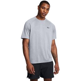 Under Armour Herren Trainingsshirt "UA TECH 2.0 SS TEE", grau, Gr. L, Jersey, Obermaterial: 100% Polyester, Shirts, Kurzarm-Design, mit
