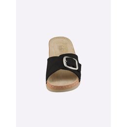 Casual Looks Damen Pantolette, Gr. 40beige, Lederimitat, Schuhe