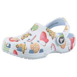 Crocs Kinder Clog "Classic Clog K", Gr. 22multifarben, Croslite , Schuhe, Weihnachtsschuh, Hausschuh mit buntem Festive Print