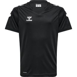 Hummel M&auml;dchen Trainingsshirt "HMLCORE XK POLY JERSEY S/S KIDS", schwarz, Gr. 128, Obermaterial: 100% Polyester, Shirts, f&uuml;r Kinder und Jugendliche,