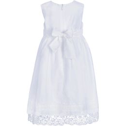 happy girls M&auml;dchen Taufkleid "dress", wei&szlig;, festlich, Gr. 128, Web, Obermaterial: 40% Baumwolle, 30% Polyamid, 30% Polyester, Kleider