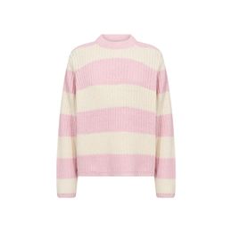 soyaconcept Damen Strickpullover "SC-REMONE STRIPE 38"rose combi, Gr. XXL, gestreift, Strick, Obermaterial: 60% Baumwolle, 40% Polyamid, Pullover