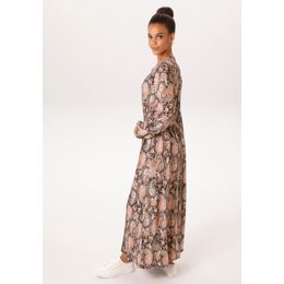 Aniston CASUAL Damen Maxikleidschwarz, malve, orange, gr&uuml;n, beige, wollwei&szlig;, gelb, braun, Gr. 36, Paisley, bedruckt, gemustert, Web, Obermaterial: