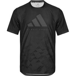 Trainingsshirt "adidas Tech Line Men ́s T-Shirt COMBAT SPORTS", Sschwarz, grau, adidas Performance, Shirts, mit Rundhalsausschnitt, kurze &Auml;rmel,