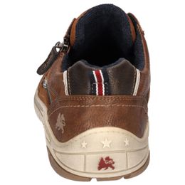 Lerros Herren Sneaker, Gr. 42cognac, Lederimitat, kontrastfarbene Details, Schuhe, Schn&uuml;rschuh, Freizeitschuh, Halbschuh mit Rei&szlig;verschluss