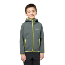 Jack Wolfskin Kinder Softshelljacke "FOURWINDS JACKET KIDS", gr&uuml;n, Gr. 164, Softshell, Obermaterial: 100% Polyester. Futter: 100% Polyester. Futter