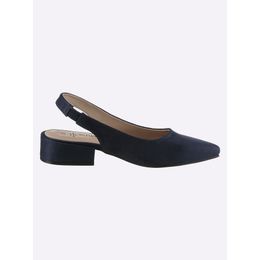 Casual Looks Damen Slingpumps, Gr. 40dunkelblau, Textil, Schuhe
