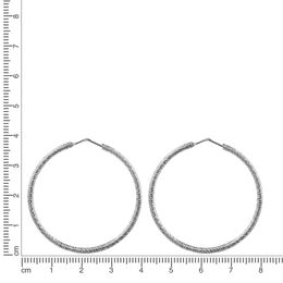 Firetti Damen Paar Creolen "Schmuck Geschenk Silber 925 Ohrschmuck Ohrringe gedrehte Optik", 35, Silber 925 (Sterlingsilber), silber, Silber 925