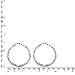 Firetti Damen Paar Creolen "Schmuck Geschenk Silber 925 Ohrschmuck Ohrringe gedrehte Optik", 30, Silber 925 (Sterlingsilber), silber, Silber 925