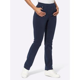 Inspirationen Damen 5-Pocket-Jeans, blau, Gr. 38, unifarben, 56% Baumwolle, 31% Modal, 10% Polyester, 3% Elasthan, Jeans