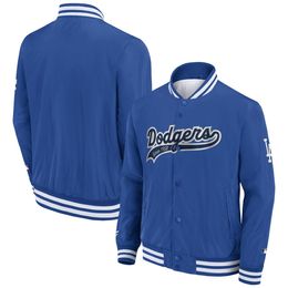Fanatics Damen Bomberjacke "Fanatics Jacke Los Angeles Dodgers Sateen", blau, Gr. M, Popeline;Jersey, 100% Polyester, Jacken