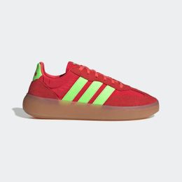 Damen Sneaker "BARREDA DECODE", adidas Sportswear, Gr. 41pure ruby, lime burst, semi lucid rot, Leder, Textil, Schuhe, inspiriert vom Design des