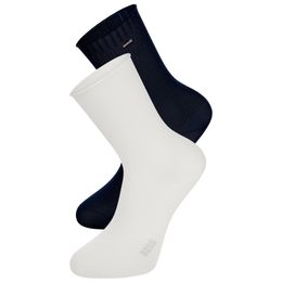 BOSS Damen Feinsocken, Gr. 39dunkelblau 401, Viskose, Socken, fein gerippt, verst&auml;rkte Fersen- und Zehenpartie