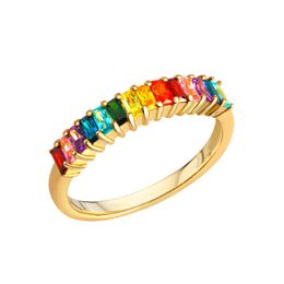 Firetti Damen Fingerring "Schmuck Geschenk Silber 925 Silberring Multi", 56, Silber 925 (Sterlingsilber), 2,3mm, gold, Silber 925 (Sterlingsilber),