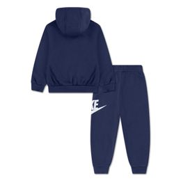Nike Sportswear Jungen Jogginganzug "NKN CLUB FLEECE SET", blau, Gr. 6, Sweatware, Obermaterial: 60% Baumwolle, 40% Polyester, Sportanz&uuml;ge, mit