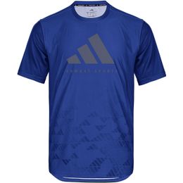 Trainingsshirt adidas Performance "adidas Tech Line Men&acute;s T-Shirt COMBAT SPORTS" Gr. M, blau, dunkelblau, Shirts, Damen, M, Obermaterial: 89% Polyester, 11% Polyacryl, mit Rundhalsausschnitt, kurze &Auml;rmel, atmungsaktiv, leichtes Gewicht