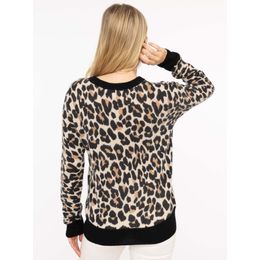 Zwillingsherz Damen Strickpullover "Leo + colored edges", schwarz, Gr. XL, Strick, Obermaterial: 100% Kaschmir, Pullover, Rundhals,aus reinem