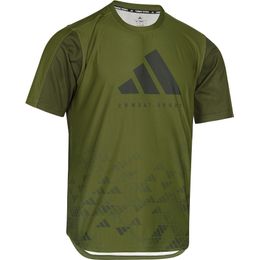 Trainingsshirt "adidas Tech Line Men ́s T-Shirt COMBAT SPORTS", M, gr&uuml;n, adidas Performance, Shirts, mit Rundhalsausschnitt, kurze &Auml;rmel,