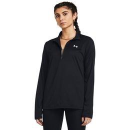 Under Armour Damen Trainingsshirt "TECH", schwarz, Gr. XS, Obermaterial: 100% Polyester, Shirts, normale Schnittform, hoch geschlossener Ausschnitt,