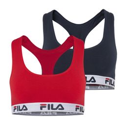Fila Damen Bustier "WOMAN BUSTIER", Gr. XS, rot, Obermaterial: 95% Baumwolle, 5% Elasthan, unifarben, BHs, ohne Polsterung und ohne B&uuml;gel,