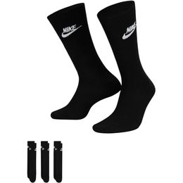 Nike Sportswear Herren Sportsocken "U NK NSW EVERYDAY ESSENTIAL CR", Gr. XL, schwarz, Obermaterial: 100% Textilmaterial, Socken, f&uuml;r sportive